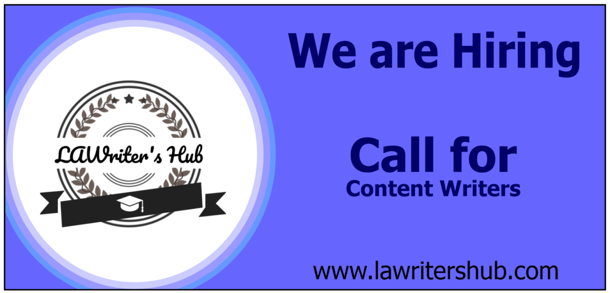 LAWriter’s Hub invites application for Content Writers.
