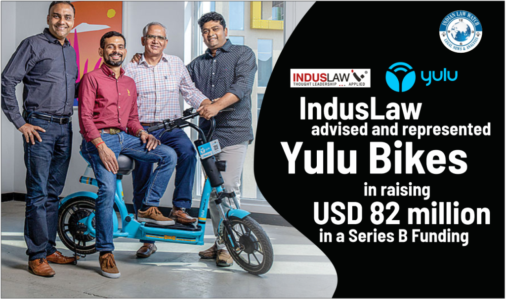 Yulu Bikes has raised USD 82 million in a Series B Funding