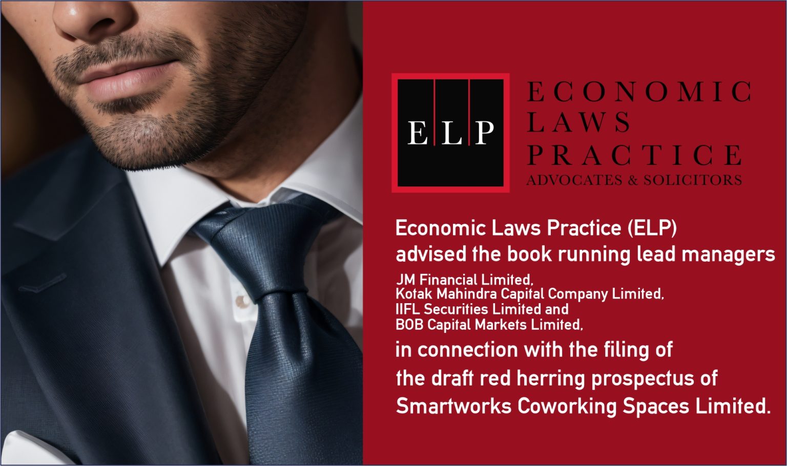 Economic Laws Practice (ELP) advises book running lead managers